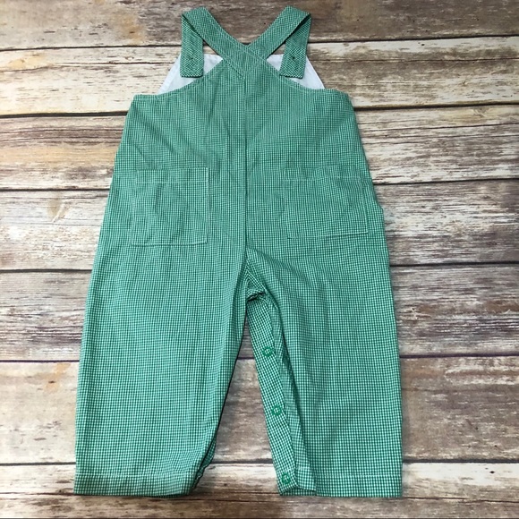 Bottoms | Monkey Overalls Gingham Green | Poshmark